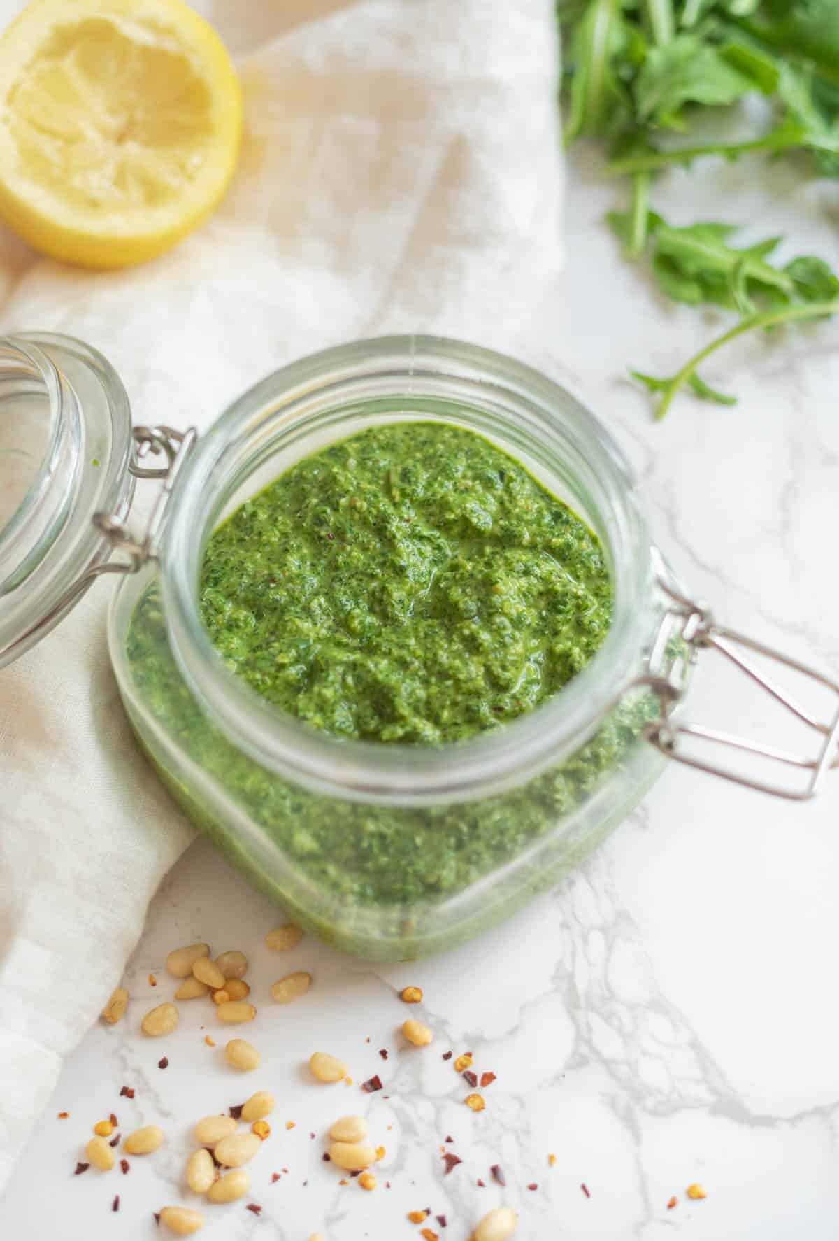 Lemon Pesto with Basil