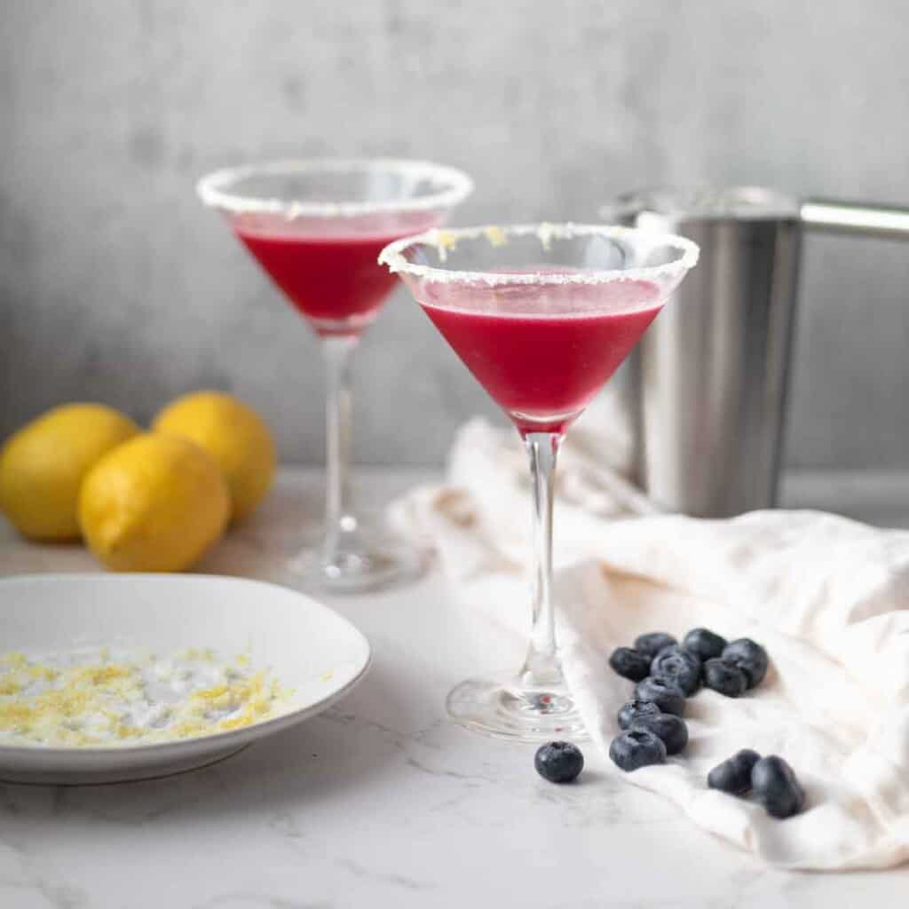 Blueberry Lemon Drop Cocktail