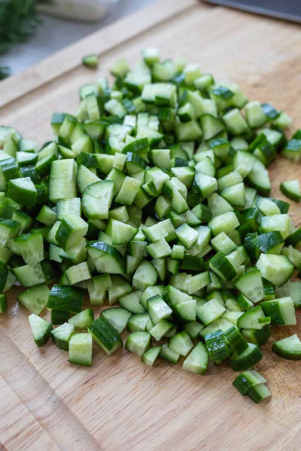 Cucumber Chickpea Salad with Feta